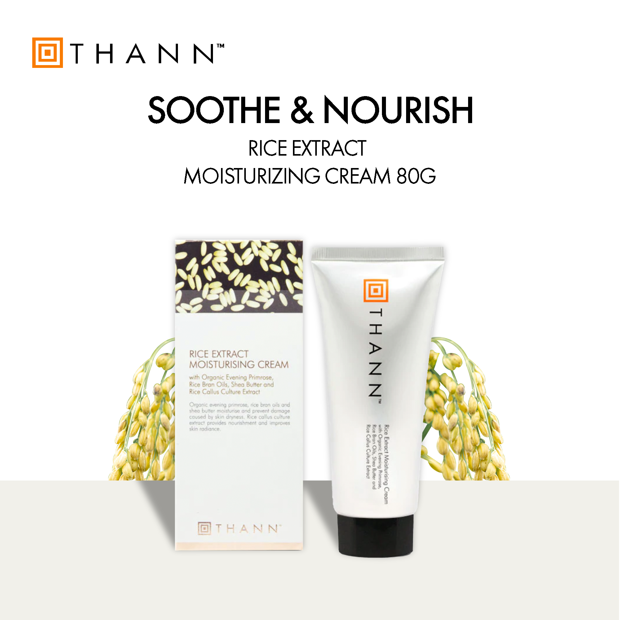 Rice Extract Moisturizing Cream 80g – THANN Singapore
