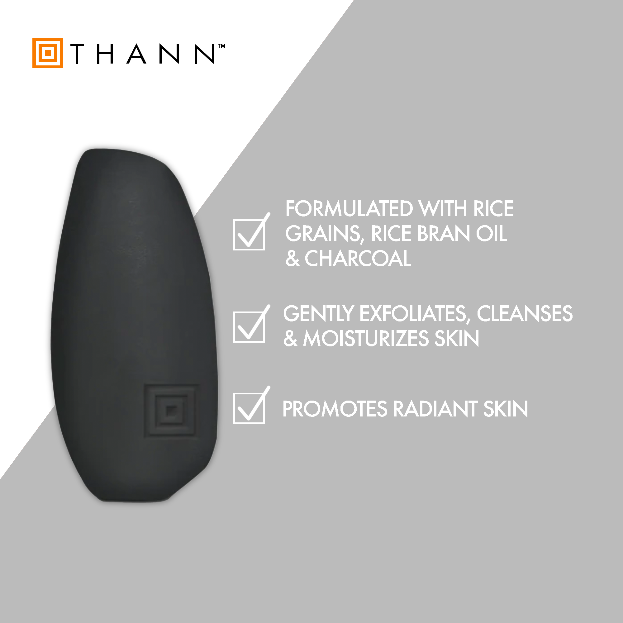 Rice Soap Bar With Charcoal And Rice Scrub 100g – THANN Singapore