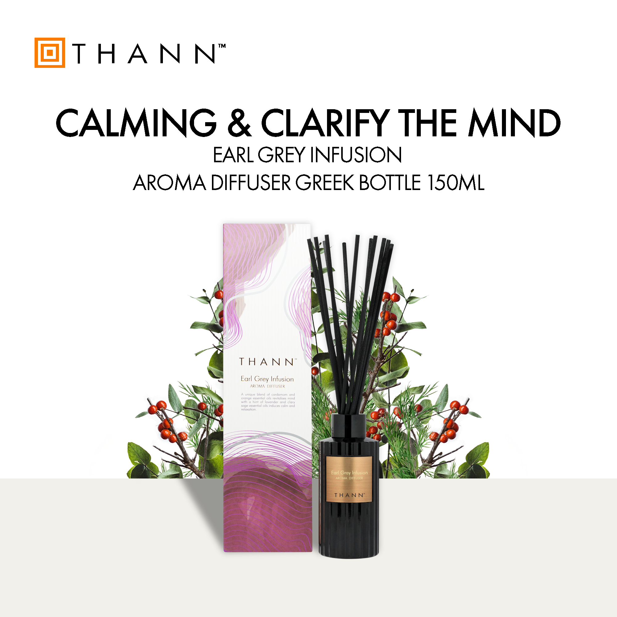 Earl Grey Infusion Aroma Diffuser Greek Bottle 150ml – THANN Singapore